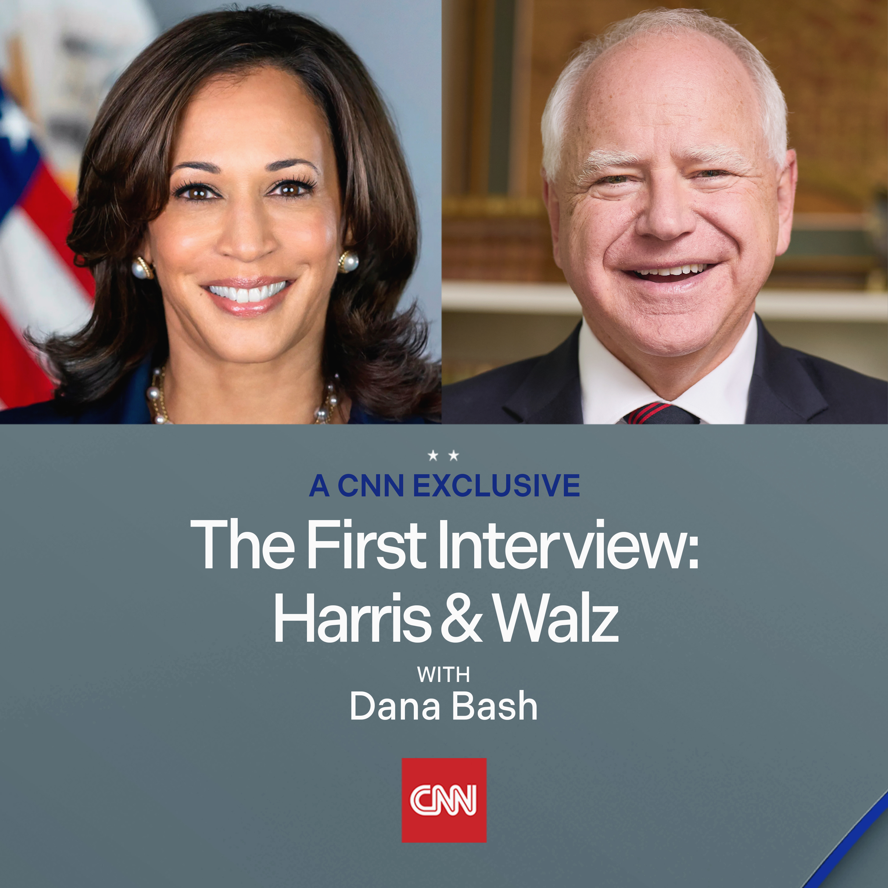 The First Interview: Harris & Walz with Dana Bash - CNN Town Halls ...