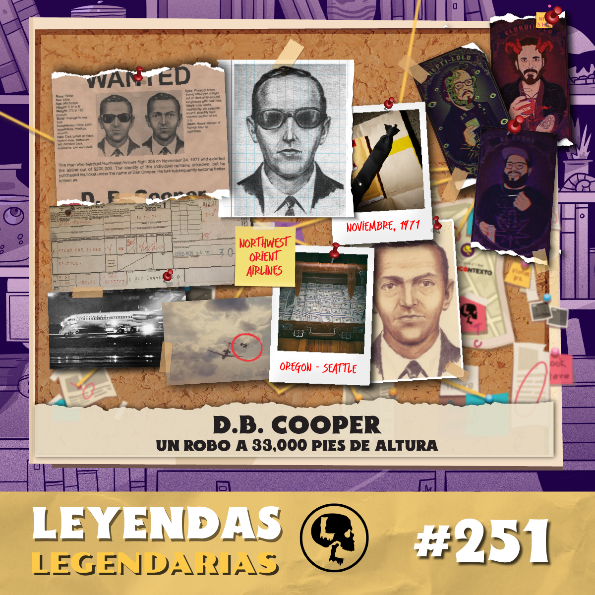 E251: D.B. Cooper: Un robo a 33,000 pies de altura – Leyendas ...
